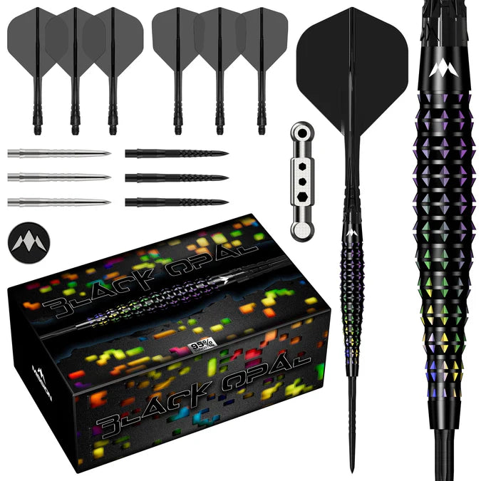 MISSION - OPAL - BOX SET - BLACK & CORAL PVD - STEEL TIP DARTS - 95% ...